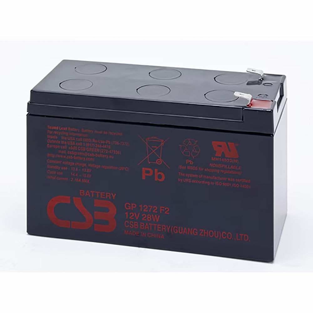 CSB CSBGP1272F2 28W 12 Volt 7.2AH (28W) Maintenance Free Battery – Tech ...